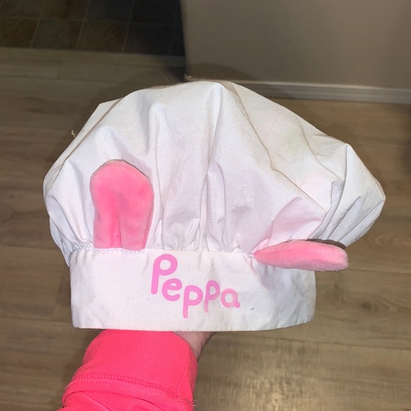 Peppa Pig | Accessories | Peppa Pig White Pink Ears Bakers Chef Hat ...